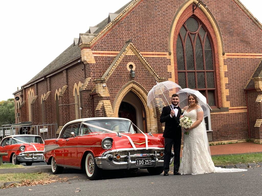 Chevy Red Hire - Rental Car - Melbourne - Weddinghero.com.au