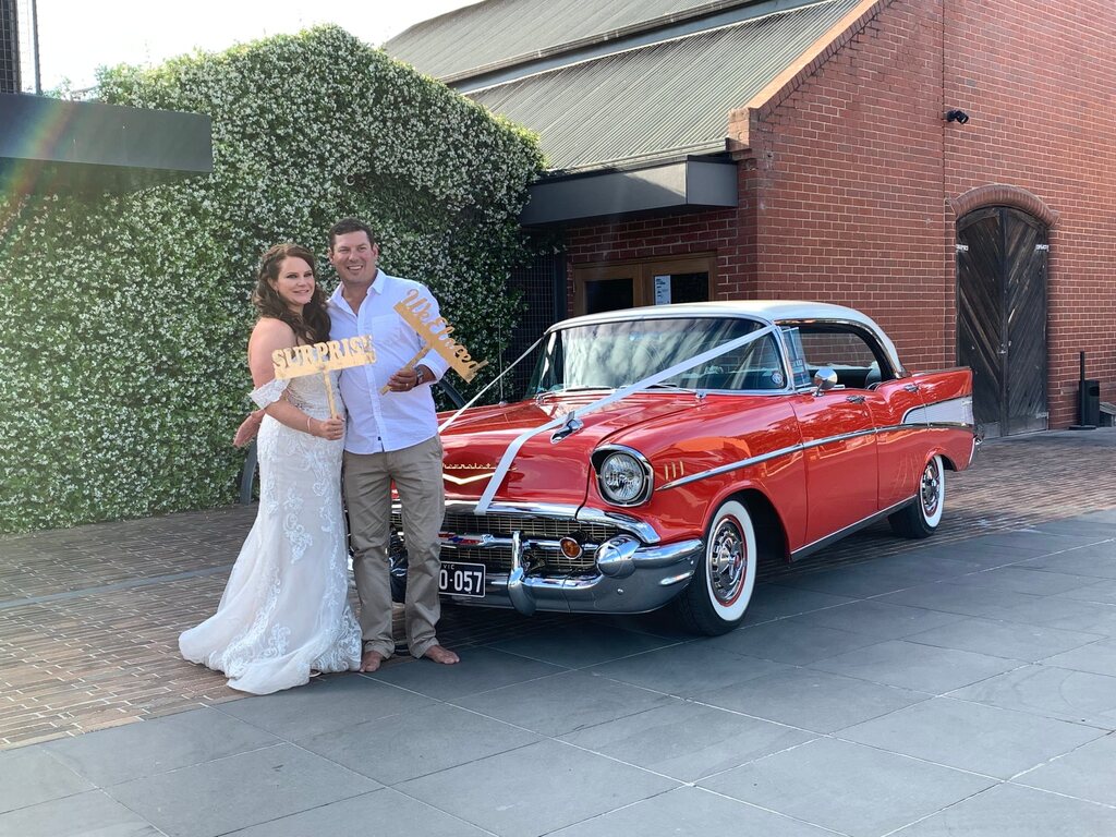 Chevy Red Hire - Rental Car - Perth - Weddinghero.com.au